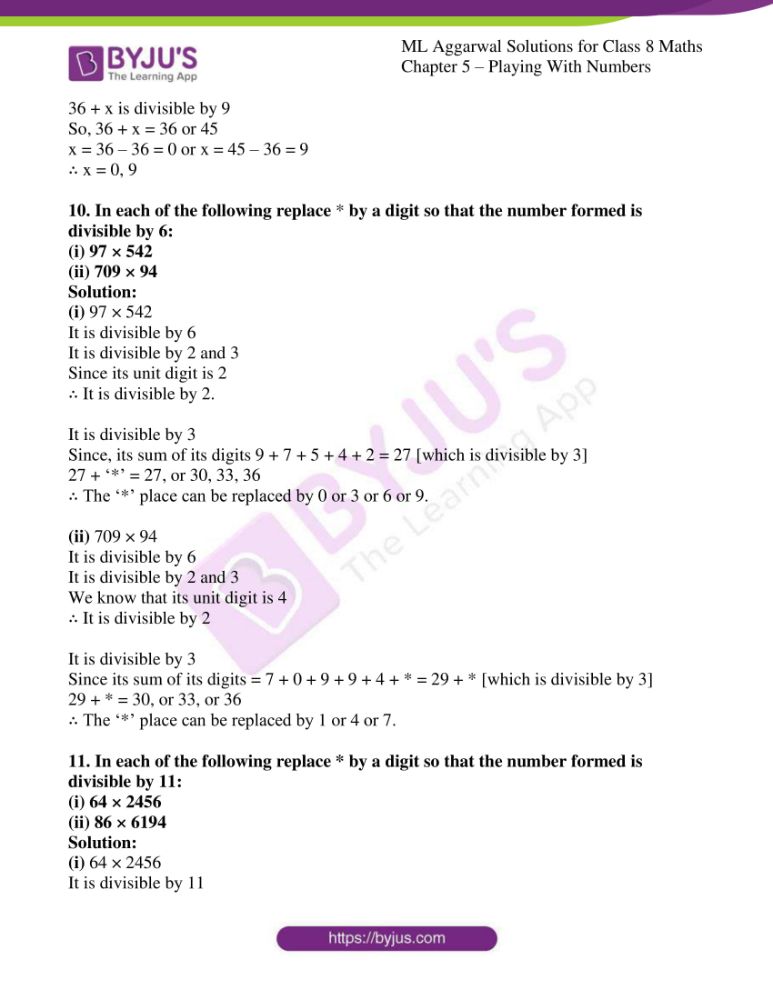 ML Aggarwal Solutions For Class 8 Chapter 5 Playing With Numbers ML Aggarwal Solutions For Class 8 Chapter 5 Playing With Numbers