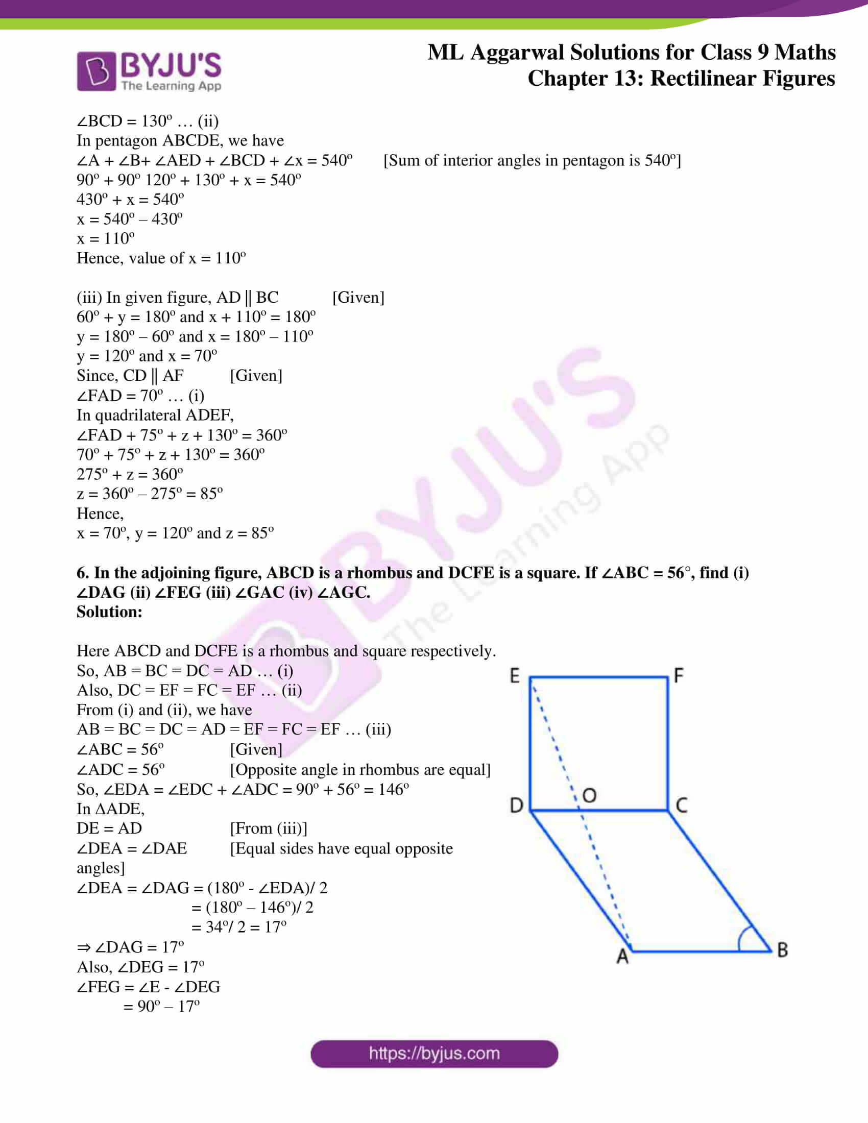ML Aggarwal Solutions for Class 9 Maths Chapter 13 Rectilinear Figures ...