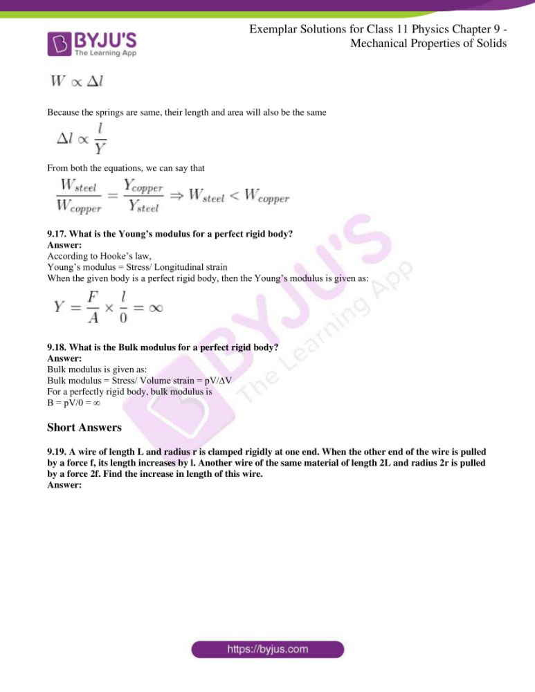 NCERT Exemplar Class 11 Physics Solutions Chapter 9 | PDF is available here
