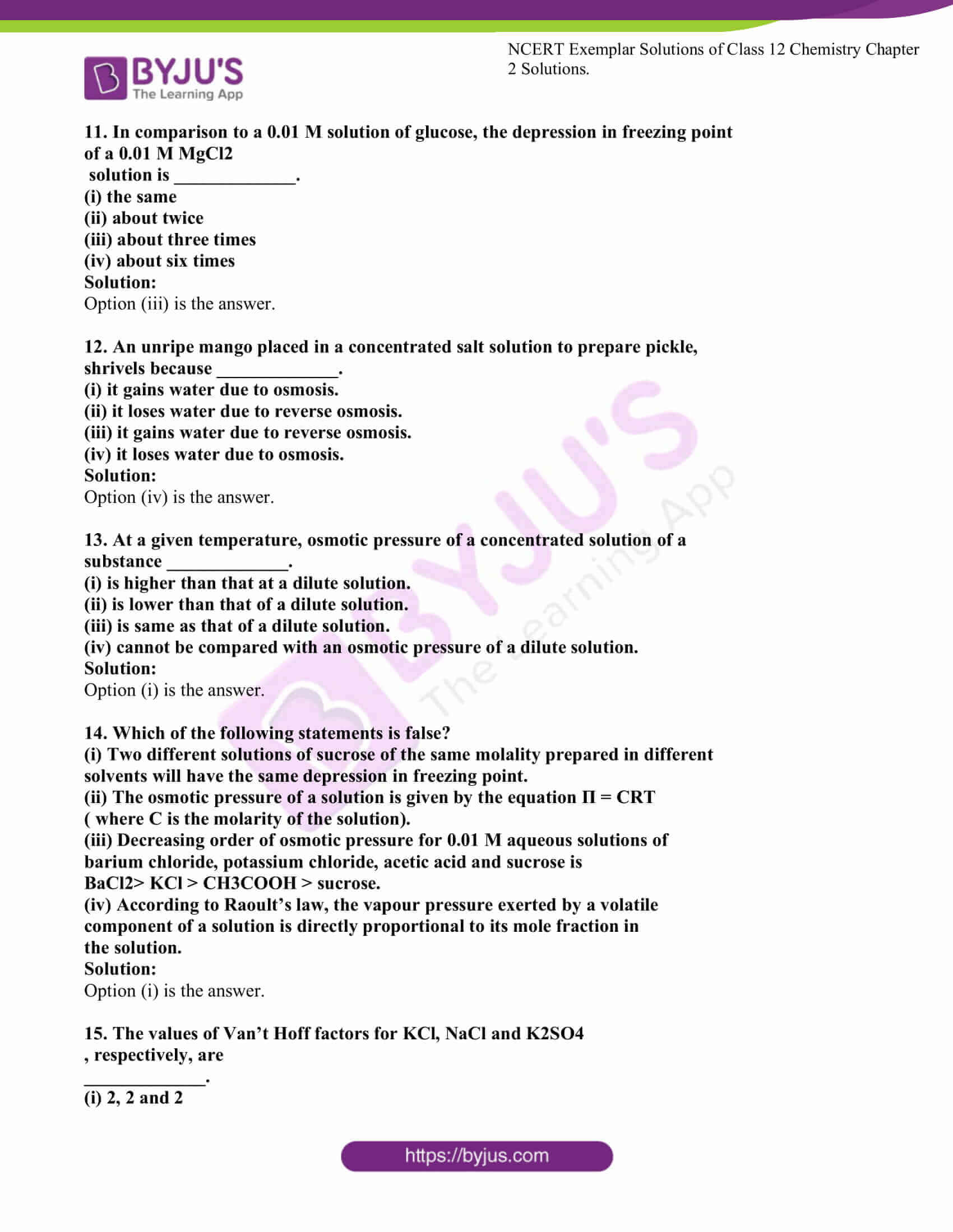 NCERT Exemplar Class 12 NCERT Exemplar Chemistry Solutions Chapter 2 NCERT Exemplar Class 12 NCERT Exemplar Chemistry Solutions Chapter 2