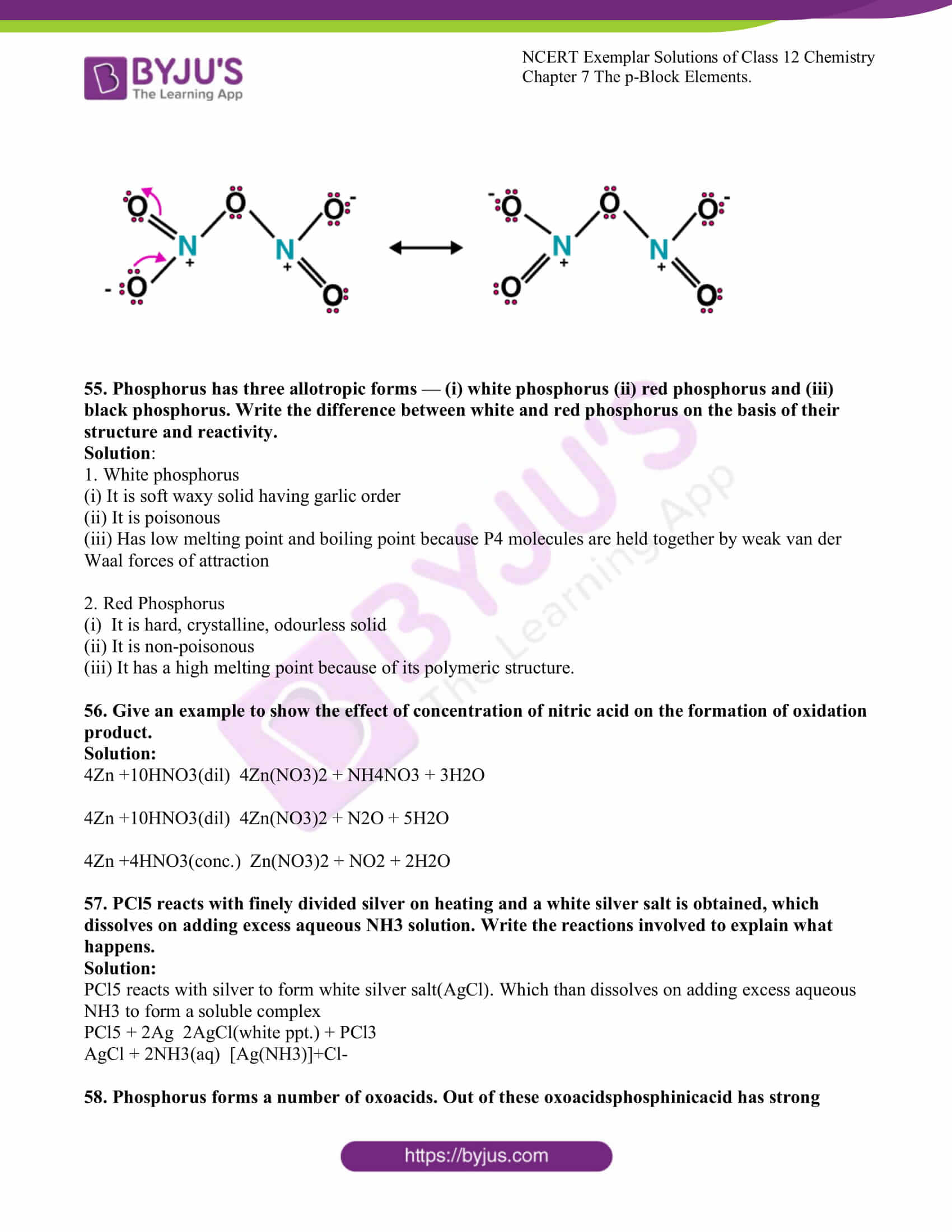 NCERT Exemplar Class 12 Chemistry Solutions Chapter 7 The P Block NCERT Exemplar Class 12 Chemistry Solutions Chapter 7 The P Block
