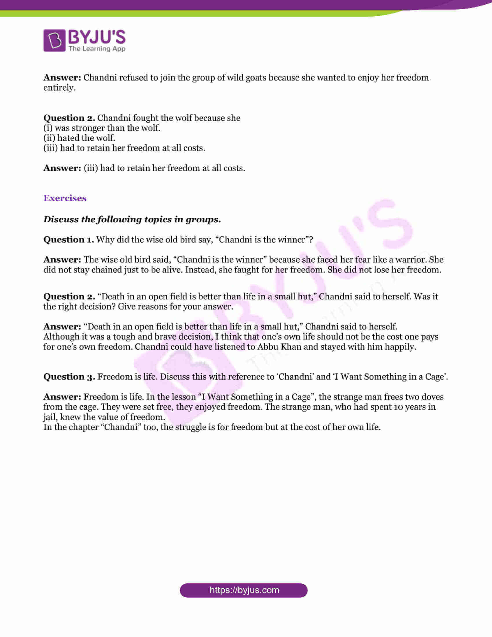 NCERT Solutions For Class 7 English Chapter 7 Chandni ncert-solutions-for-class-7-english-chapter-7-chandni