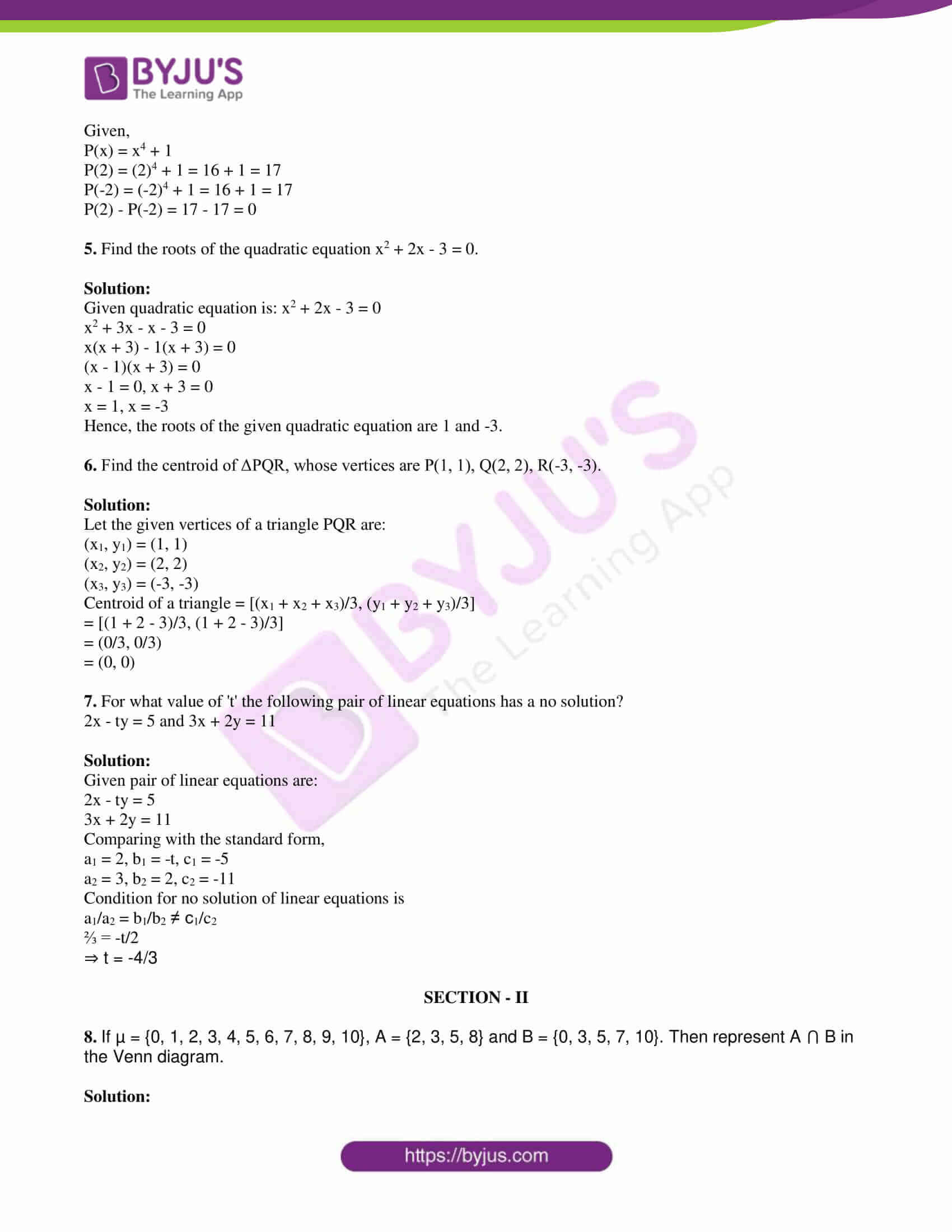 Telangana SSC Board 10th Maths 2019 Question Paper 1 With Solutions In PDF