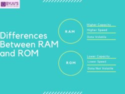 The major differences between RAM and ROM are: