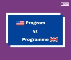 Programme VS Program| Difference Between Program & Programme With Example