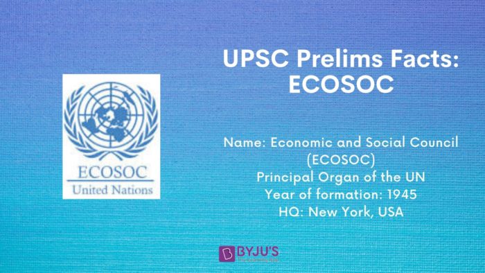 India becomes Member of ECOSOC Body. Click to know more about ECOSOC ...