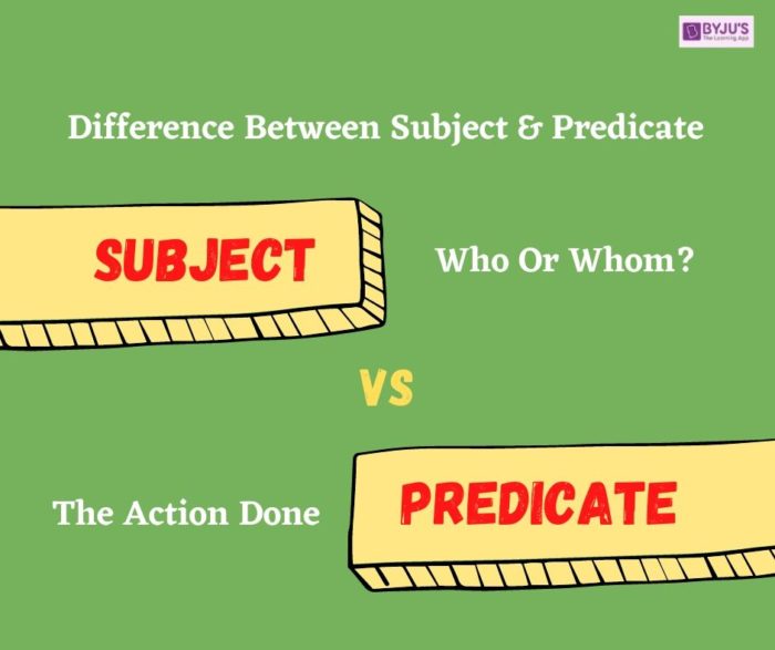 Difference Between Subject & Predicate