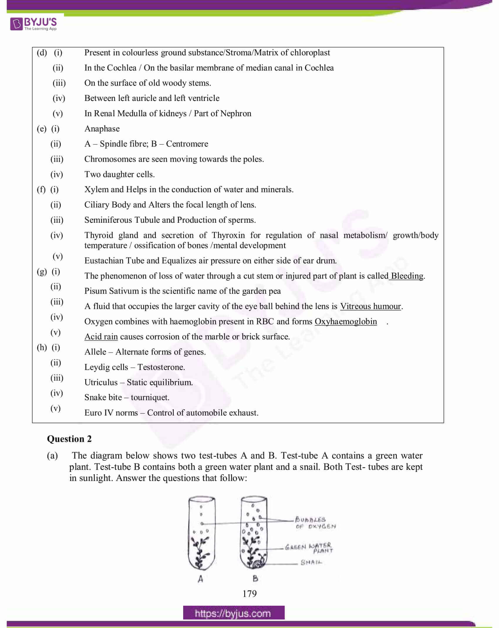 ICSE Class 10 Biology Question Paper Solution 2015 Download PDF ICSE Class 10 Biology Question Paper Solution 2015 Download PDF