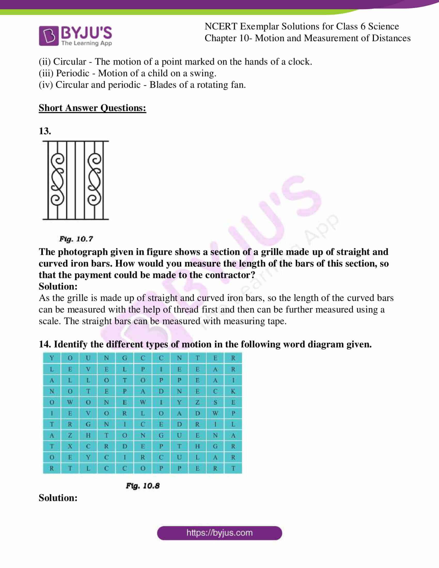 NCERT Exemplar Solutions For Class 6 Science Chapter 10 Motion And NCERT Exemplar Solutions For Class 6 Science Chapter 10 Motion And