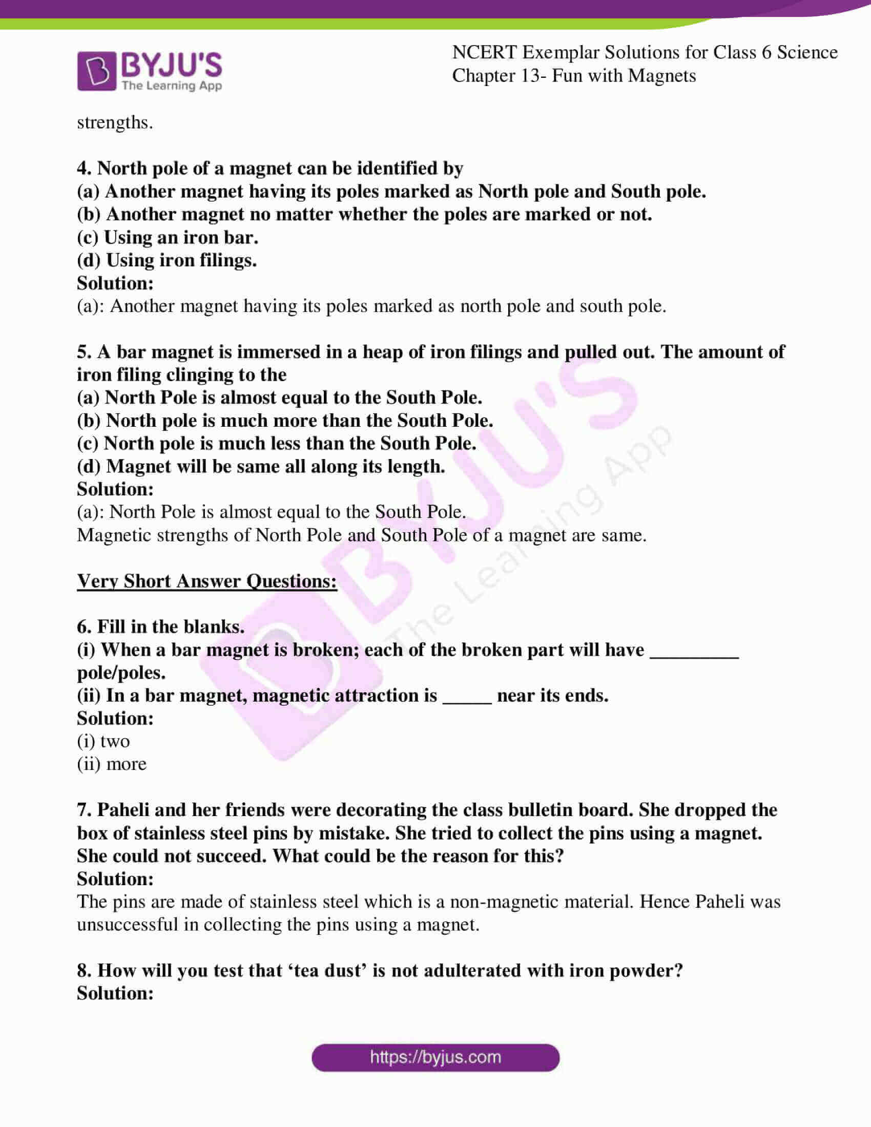 Avail Free Pdf Of NCERT Exemplar Solutions For Class 6 Science Chapter Avail Free Pdf Of NCERT Exemplar Solutions For Class 6 Science Chapter