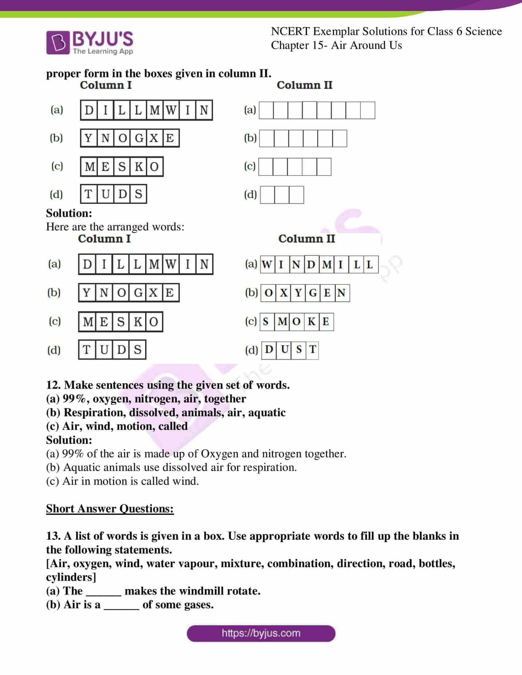 Download Free Pdf Of NCERT Exemplar Solutions For Class 6 Science Download Free Pdf Of NCERT Exemplar Solutions For Class 6 Science