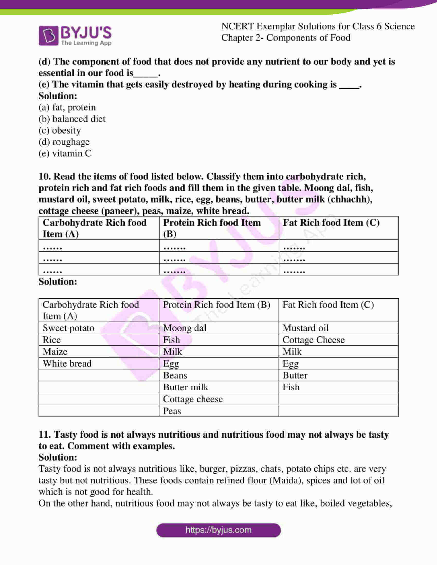 Solution Examples Food