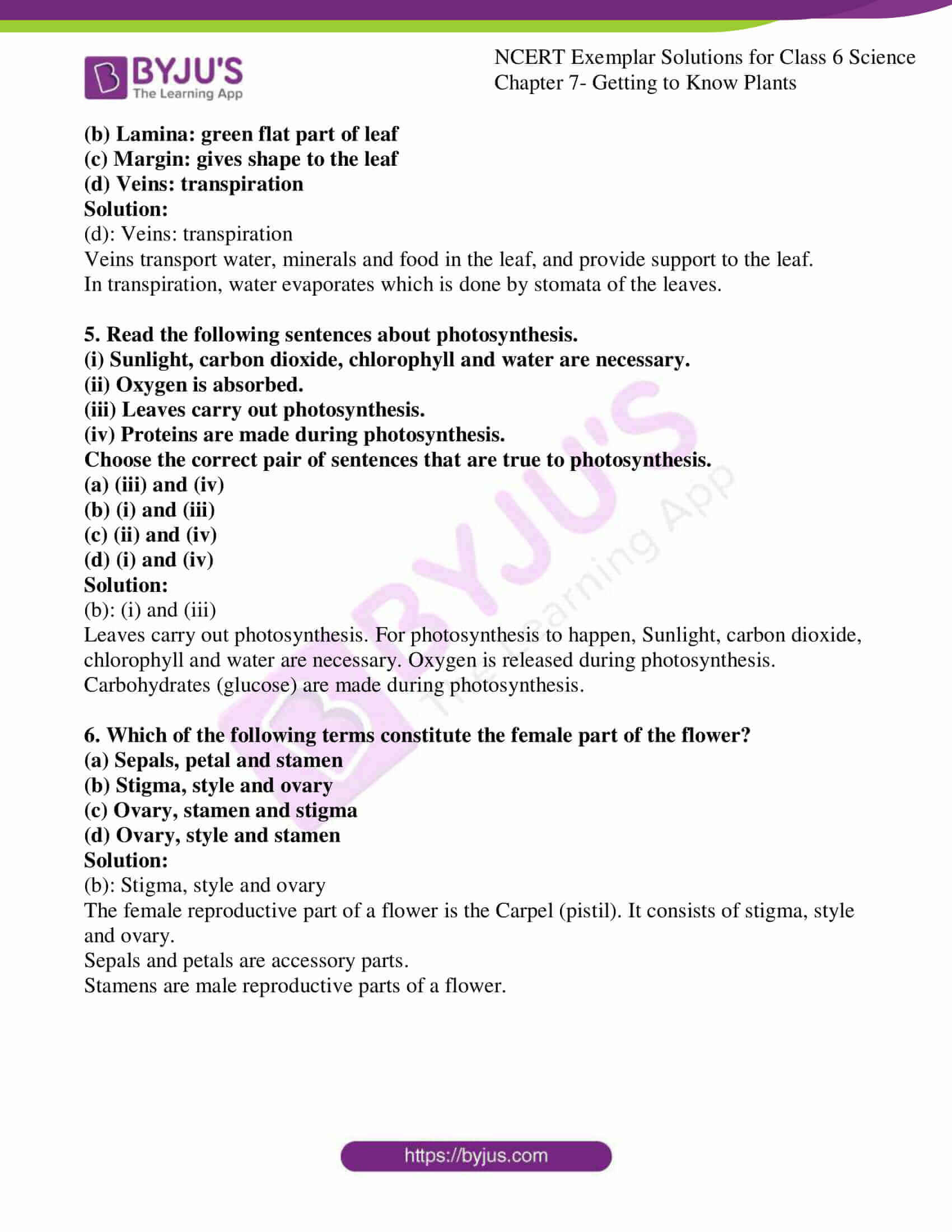 NCERT Exemplar Solutions For Class 6 Science Chapter 7 Getting To NCERT Exemplar Solutions For Class 6 Science Chapter 7 Getting To
