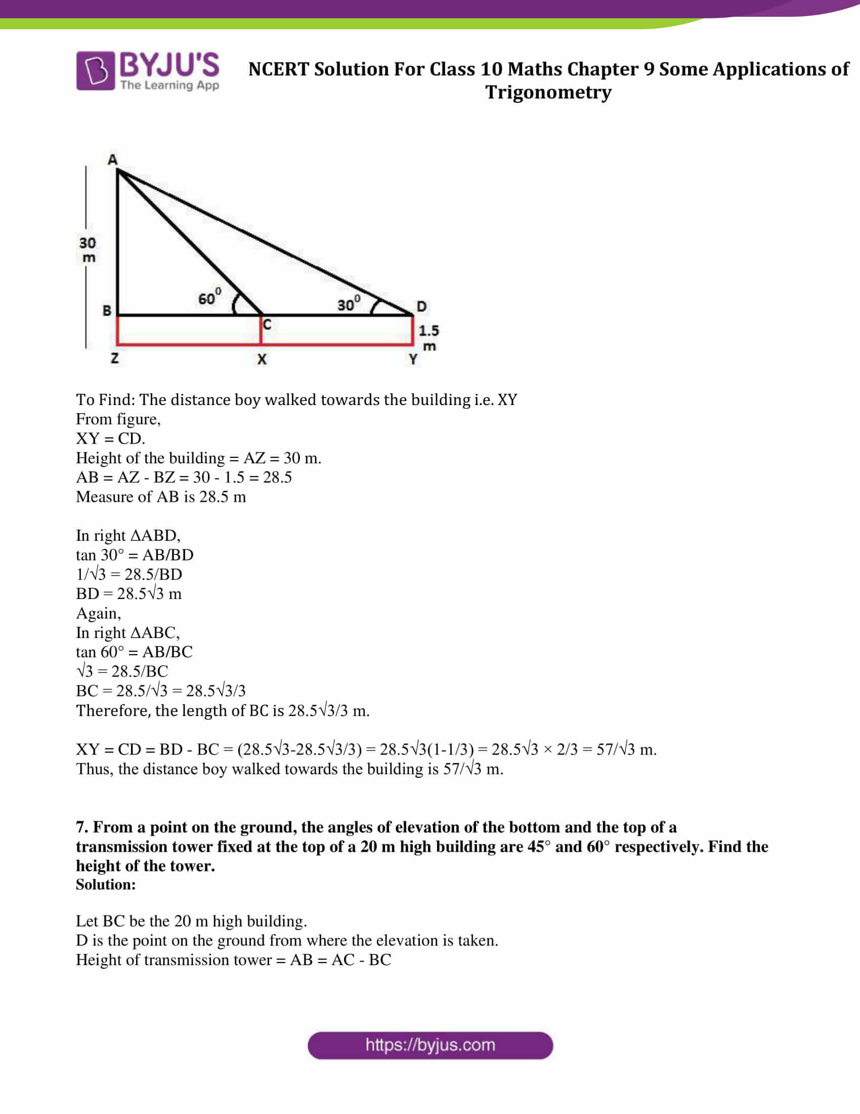 NCERT Solutions For Class 10 Maths Exercise 9 1 Chapter 9 Some 