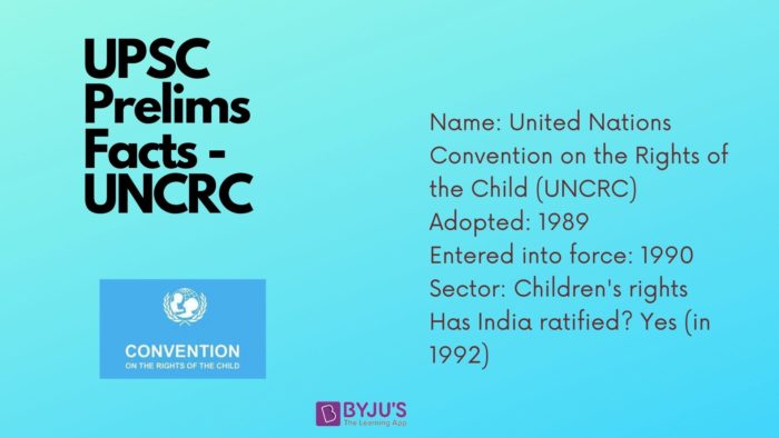 United Nations Convention on the Rights of the Child - CRC Notes for UPSC