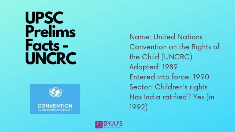 United Nations Convention on the Rights of the Child - CRC Notes for UPSC
