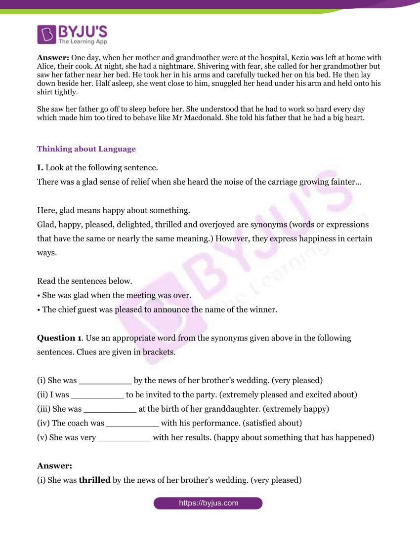 NCERT Solutions For Class 9 English Chapter 3 The Little Girl And Poem NCERT Solutions For Class 9 English Chapter 3 The Little Girl And Poem