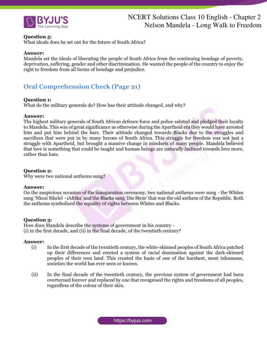 NCERT Solutions For Class 10 English Chapter 2 - Download Solutions PDF