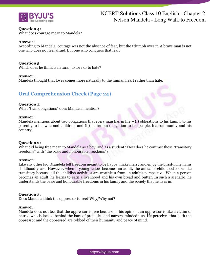 NCERT Solutions For Class 10 English Chapter 2 - Download Solutions PDF