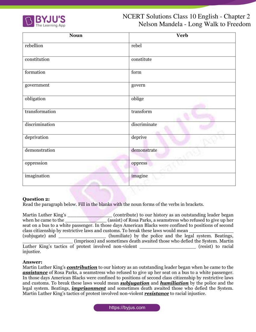 NCERT Solutions For Class 10 English Chapter 2 Download Solutions PDF