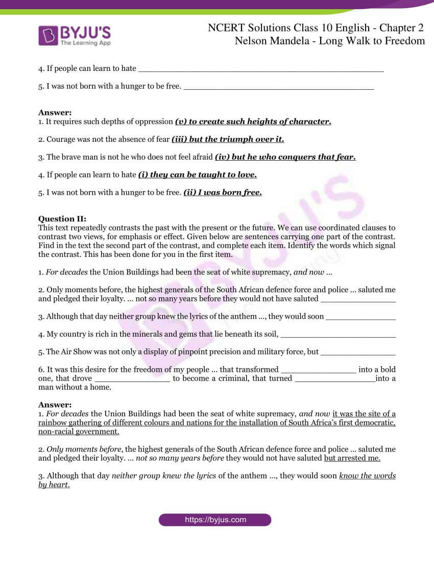 NCERT Solutions For Class 10 English Chapter 2 - Download Solutions PDF