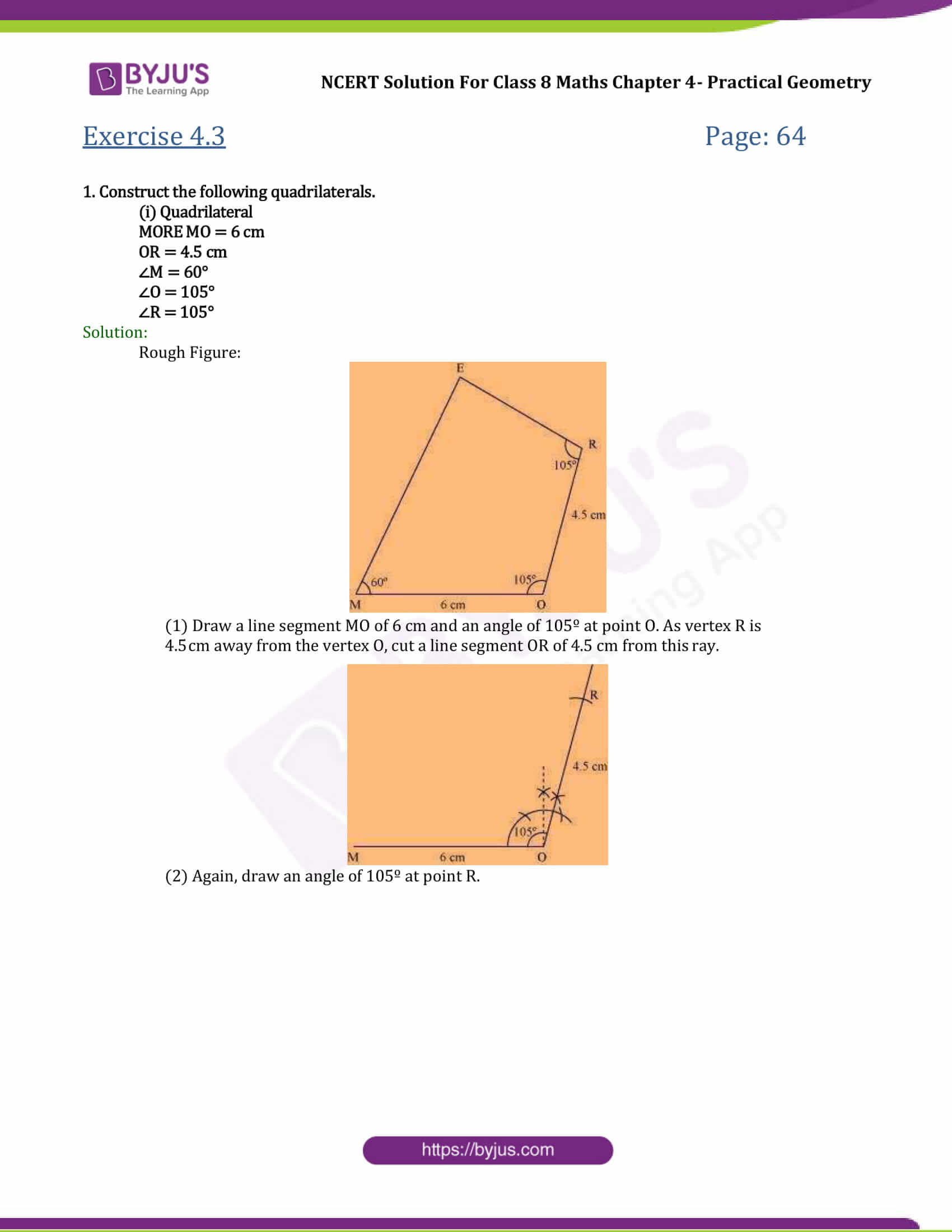 NCERT Solutions For Class 8 Maths Chapter 4 Applied Practical Geometry ...