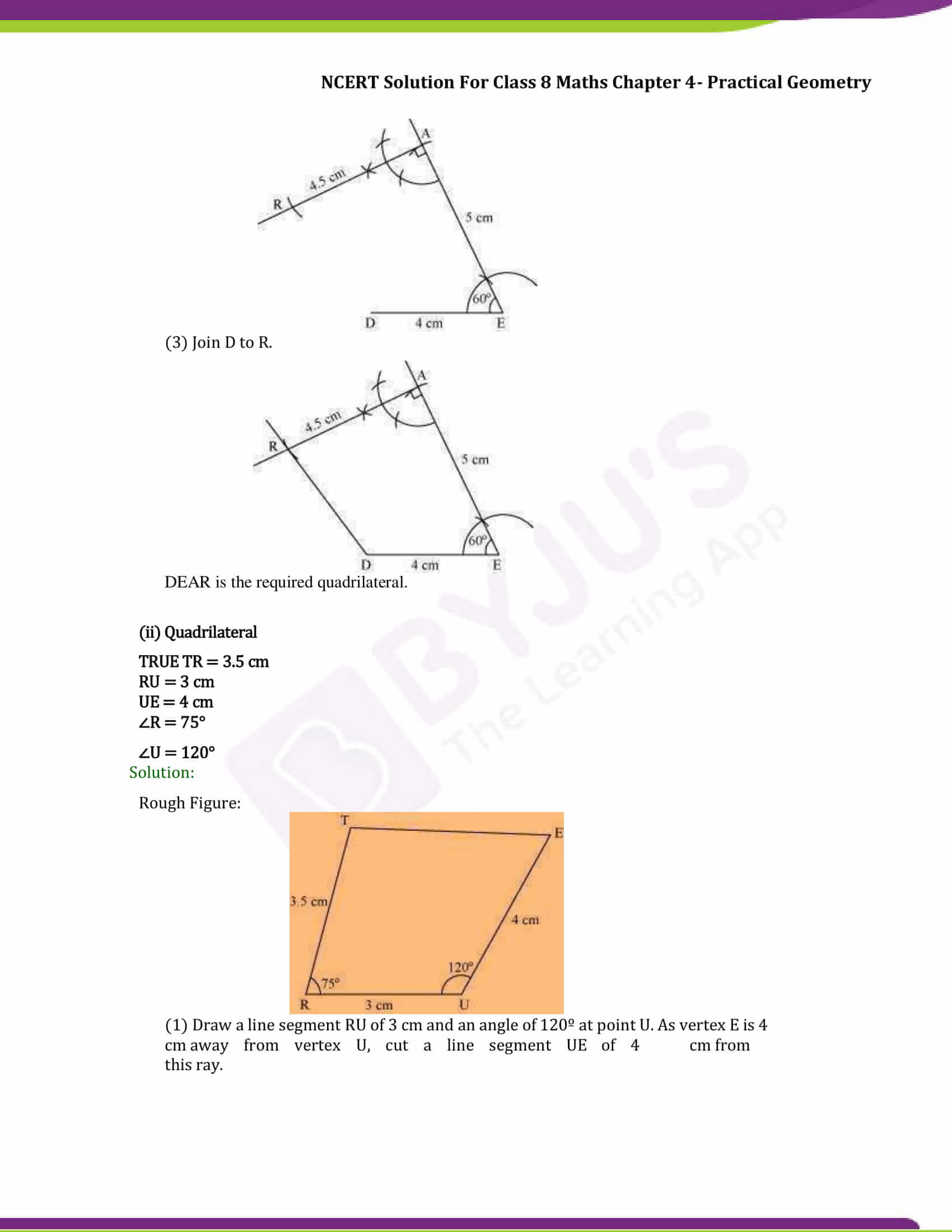 NCERT Solutions Class 8 Maths Chapter 4 Practical Geometry