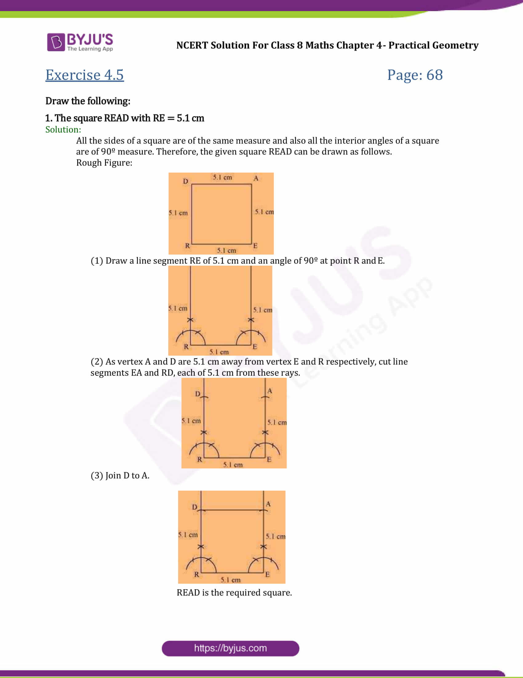 NCERT Solutions for Class 8 Maths Chapter 4 Applied Practical Geometry ...
