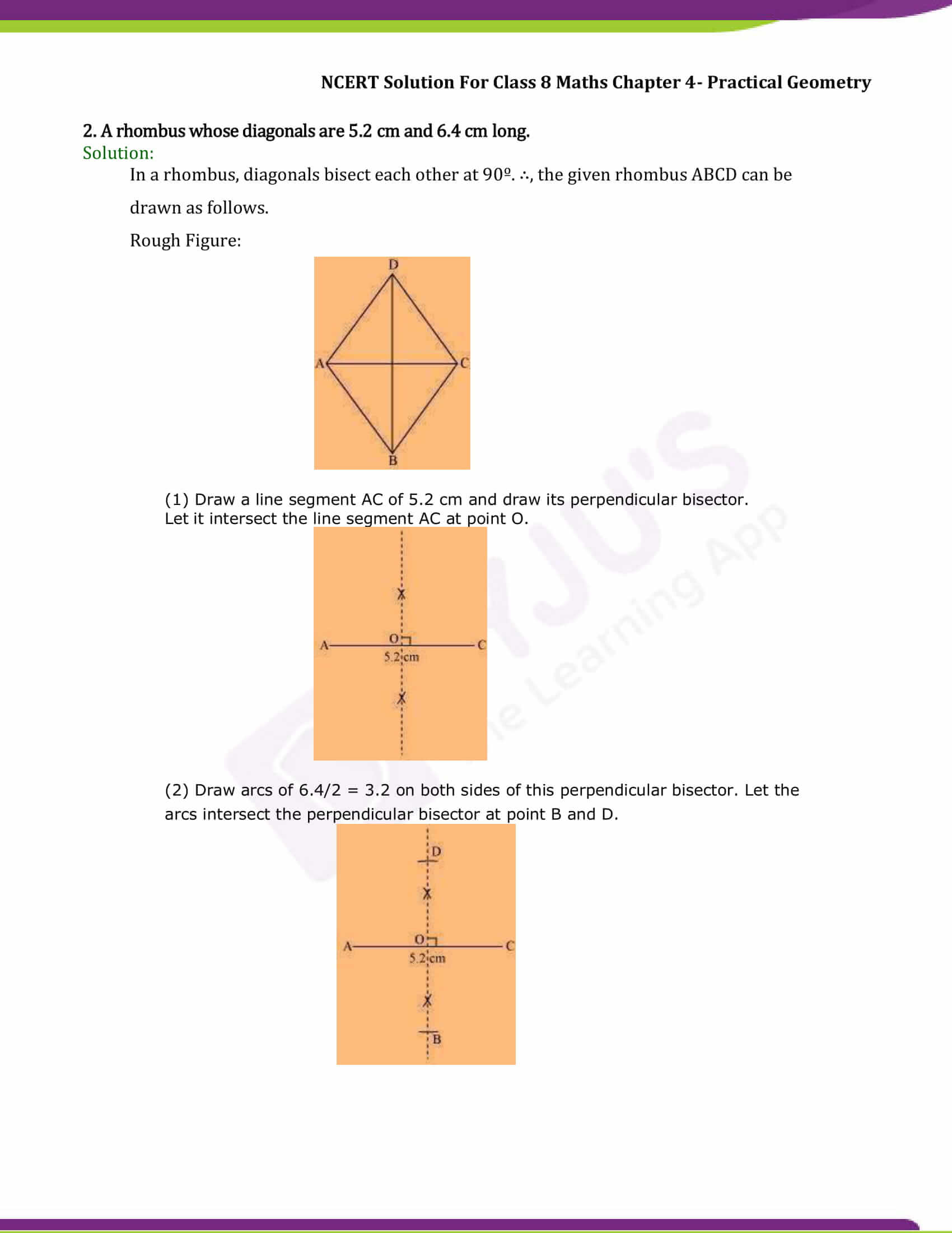 NCERT Solutions Class 8 Maths Chapter 4 Practical Geometry
