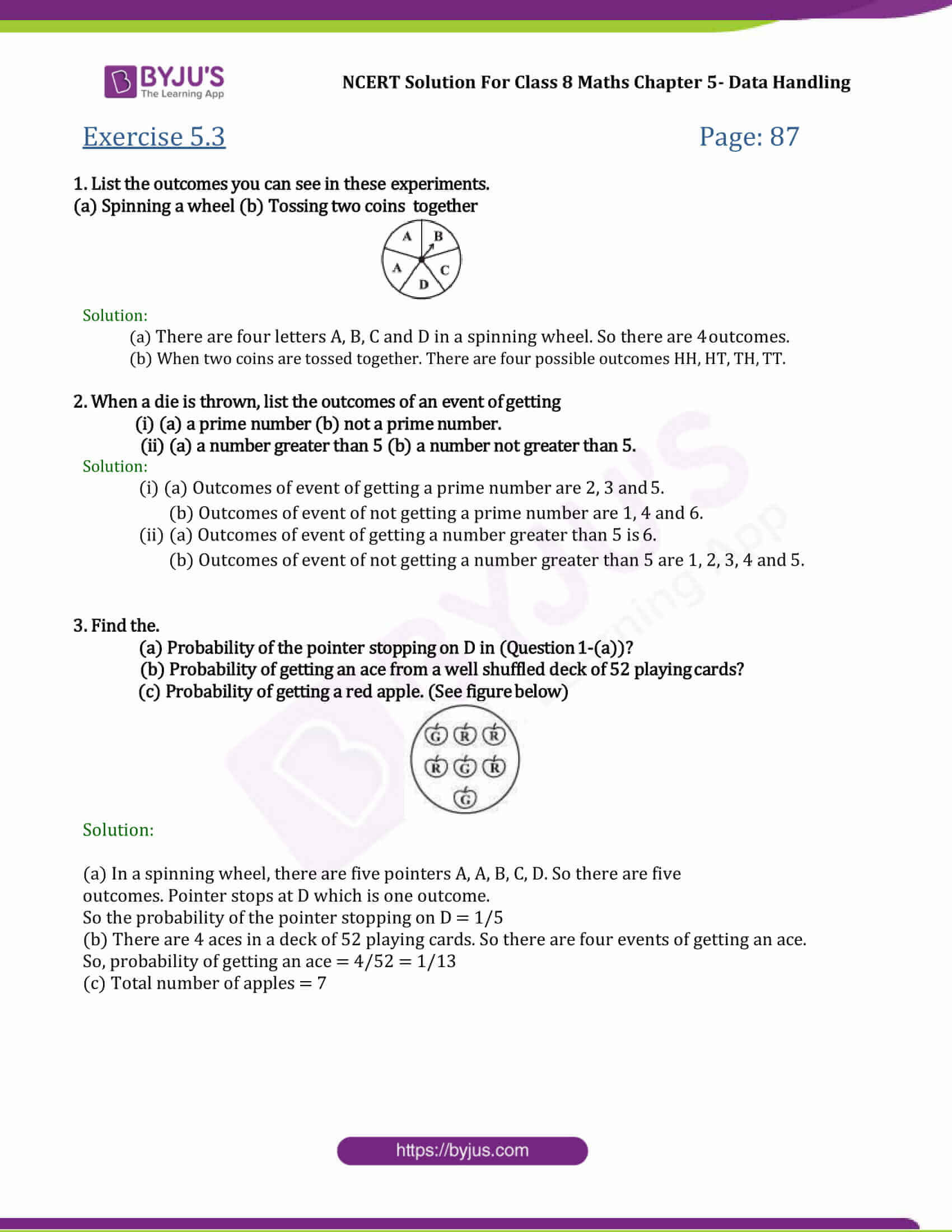 NCERT Solutions For Class 8 Maths Chapter 5 About Data Handling Ex 5 3