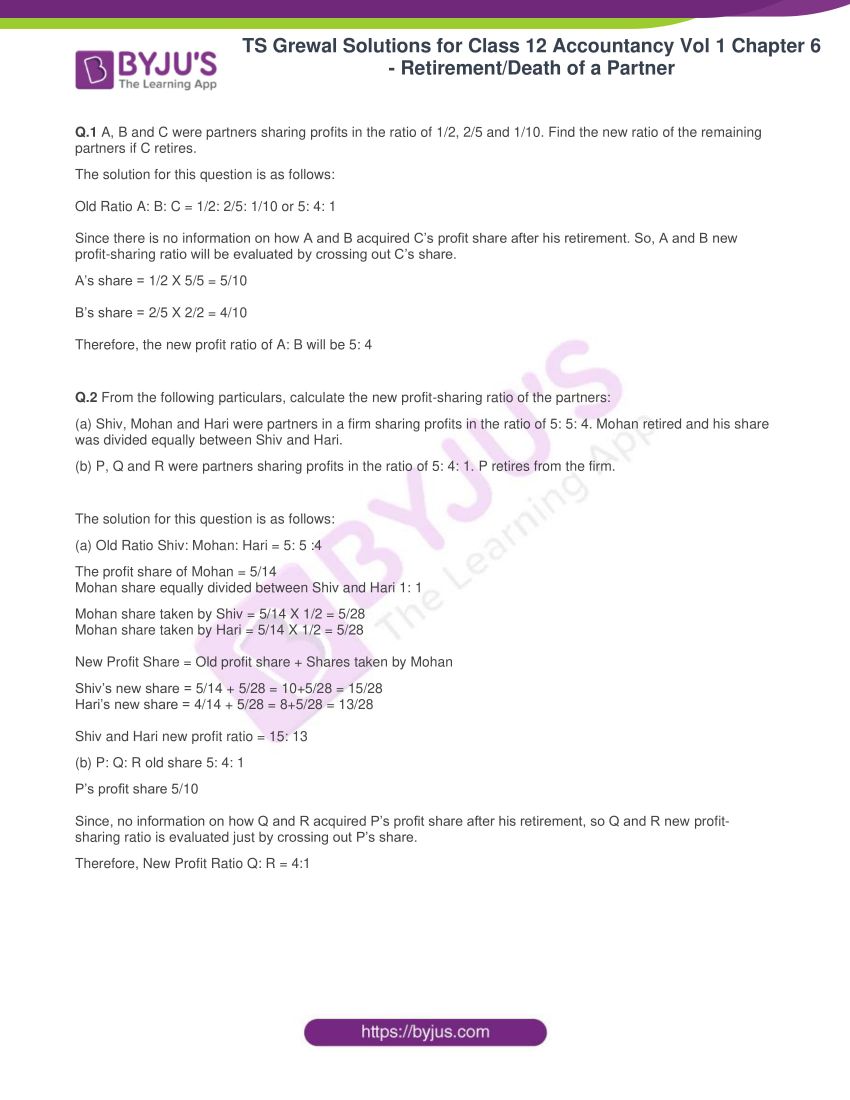 TS Grewal Solutions For Class 12 Accountancy Vol 1 Chapter 6 TS Grewal Solutions For Class 12 Accountancy Vol 1 Chapter 6