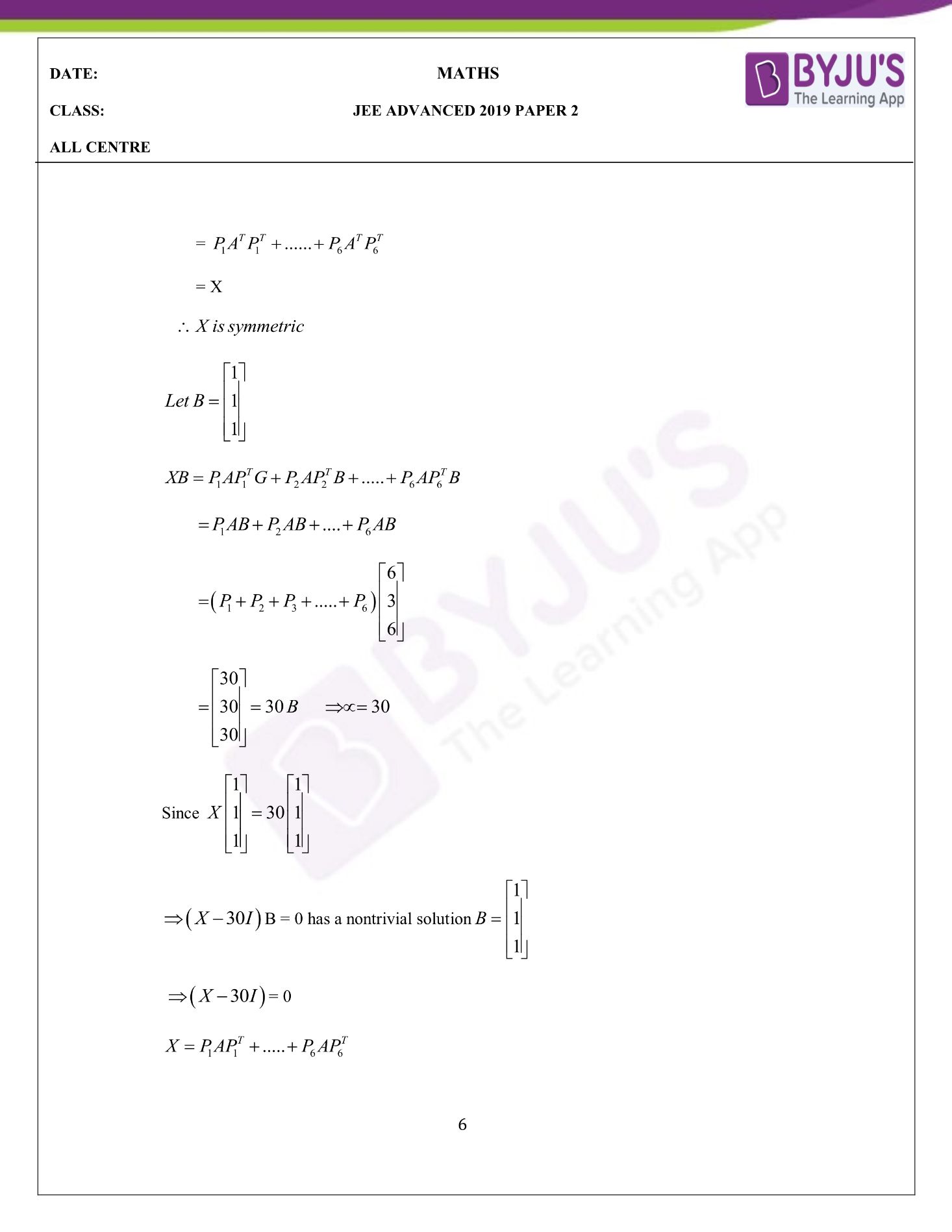 JEE Advanced 2019 Maths Paper 2 Questions With Solutions Download PDF JEE Advanced 2019 Maths Paper 2 Questions With Solutions Download PDF