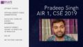 UPSC Topper 2019 - Pradeep Singh (AIR 1). Click to know more about UPSC ...