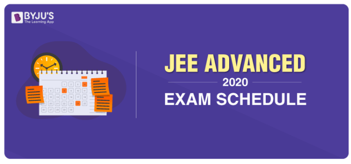 JEE Advanced 2020 Exam Schedule - Registration, Admit Card, Result and ...