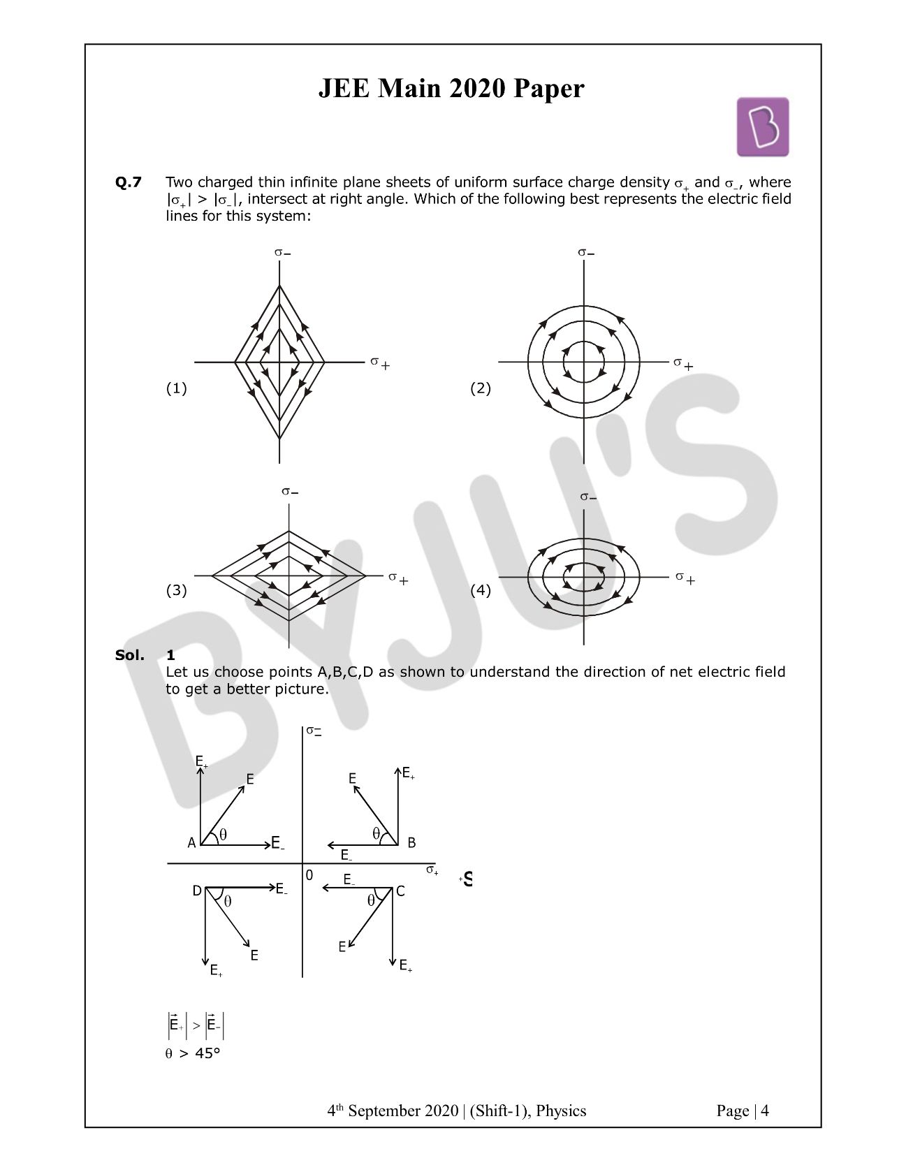 JEE Main 2020 Paper With Solutions Physics (Shift 1-Sept 4th ...