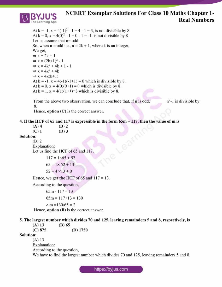 Ncert Class 10 Maths Chapter 1 Sample Paper Example Papers Riset