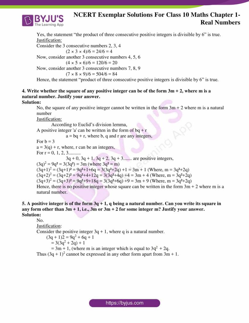 NCERT Exemplar Class 10 Maths Solutions Chapter 1 Free PDF 