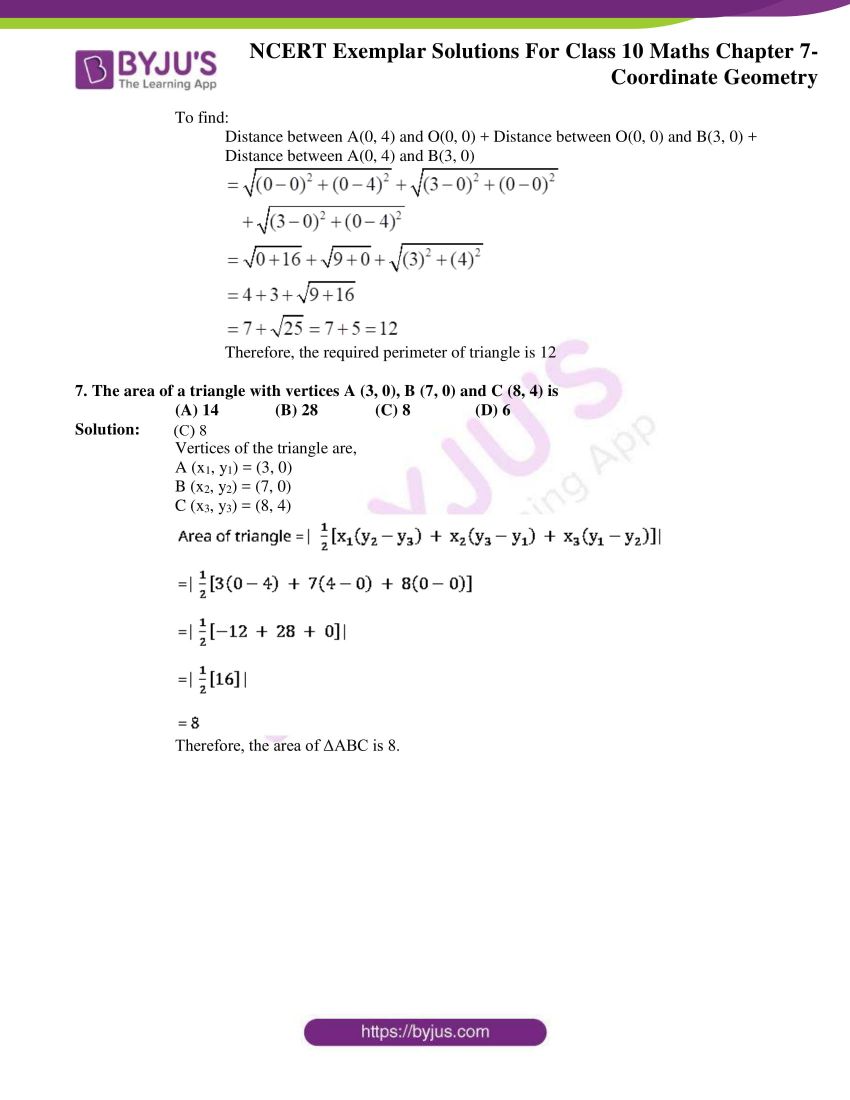 NCERT Exemplar Class 10 Maths Solutions Chapter 7