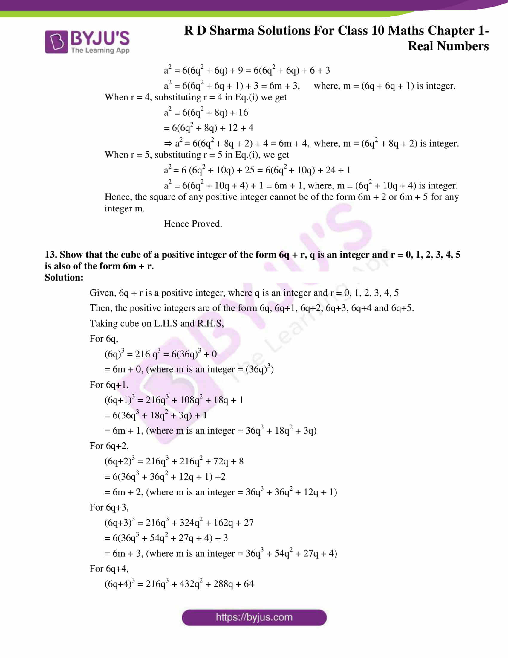 RD Sharma Solutions For Class 10 Maths Chapter 1 Real Numbers