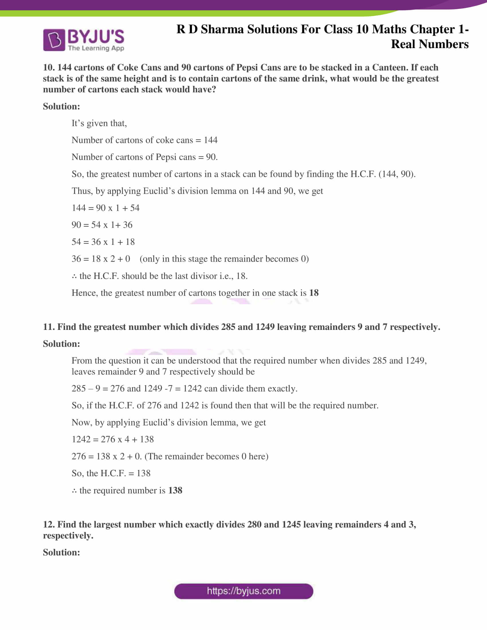 RD Sharma Solutions For Class 10 Chapter 1 Real Numbers Exercise 1 2 PDF