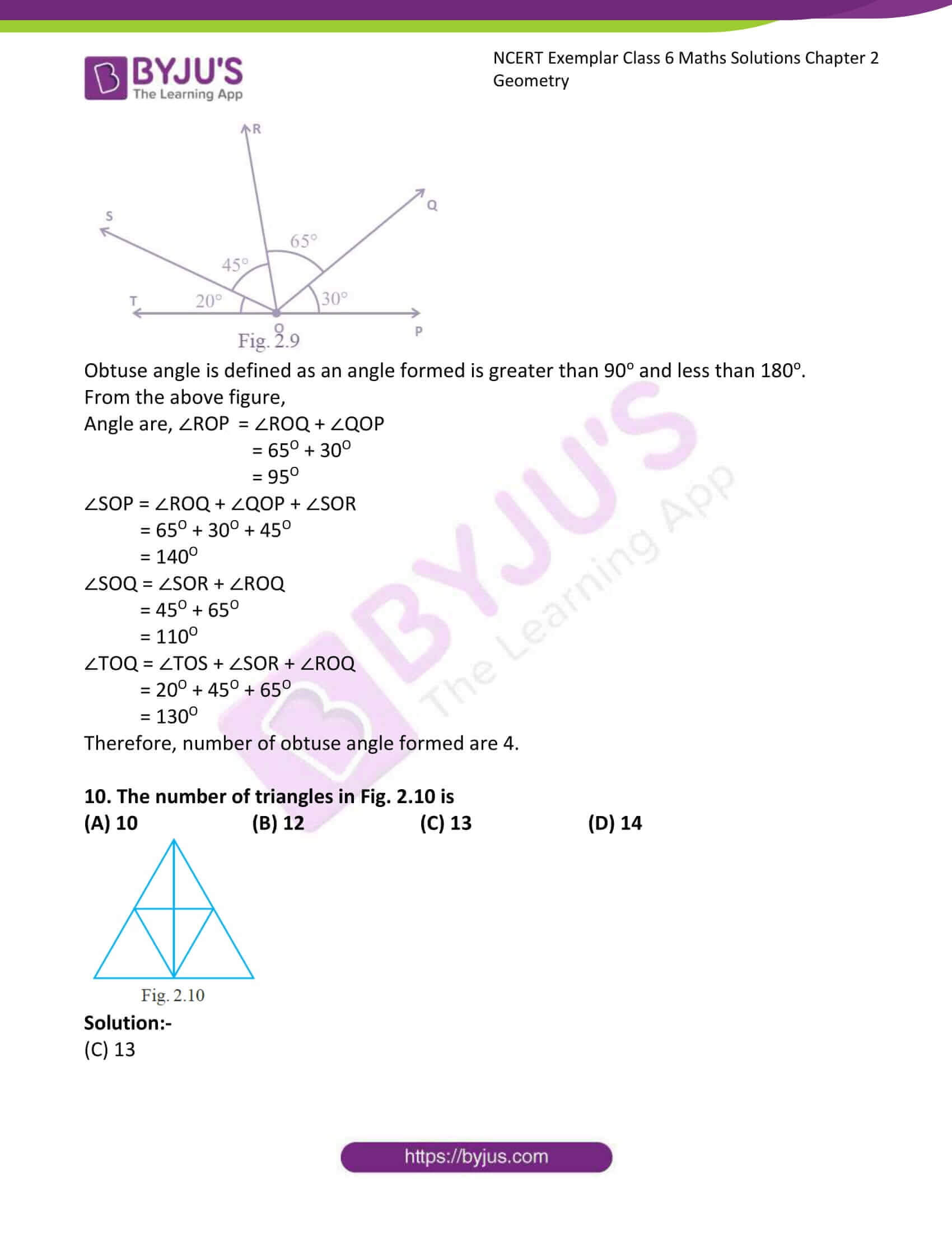 NCERT Exemplar Solutions For Class 6 Maths Chapter 2 Geometry Access