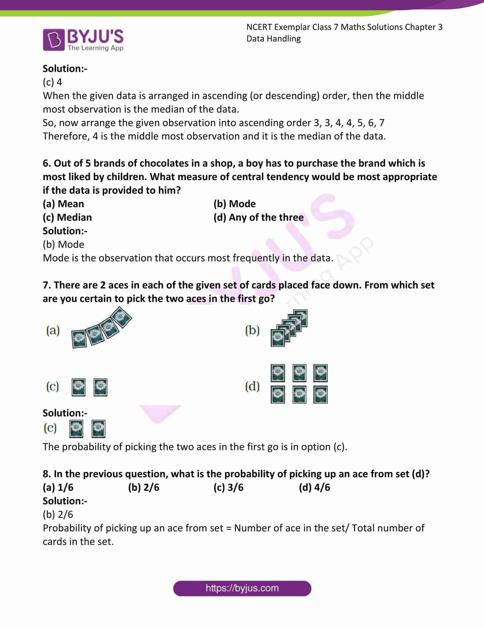 NCERT Exemplar Solutions For Class 7 Maths Chapter 3 Data Handling Get 