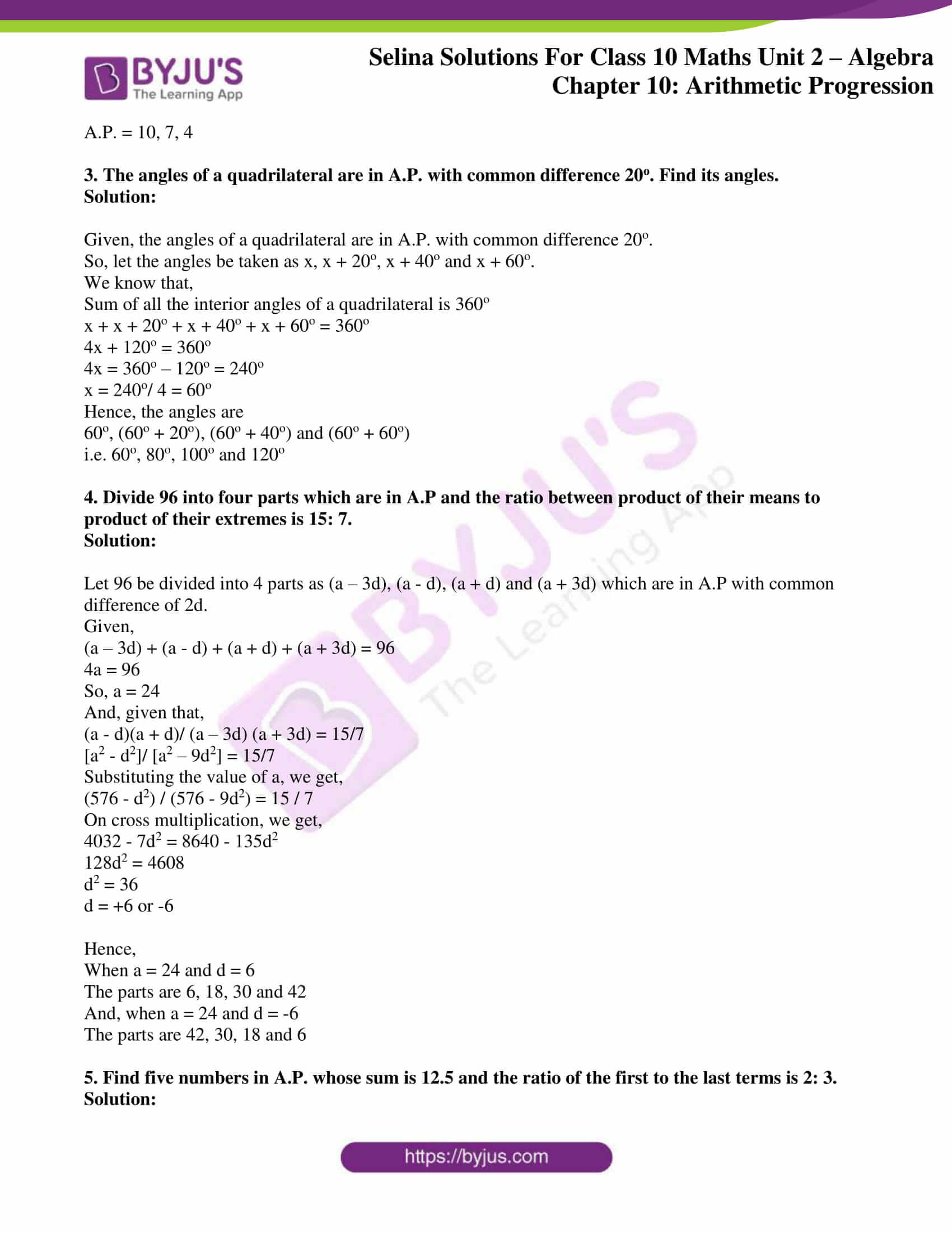 Selina Solutions Concise Mathematics Class 10 Chapter 10 Arithmetic Selina Solutions Concise Mathematics Class 10 Chapter 10 Arithmetic