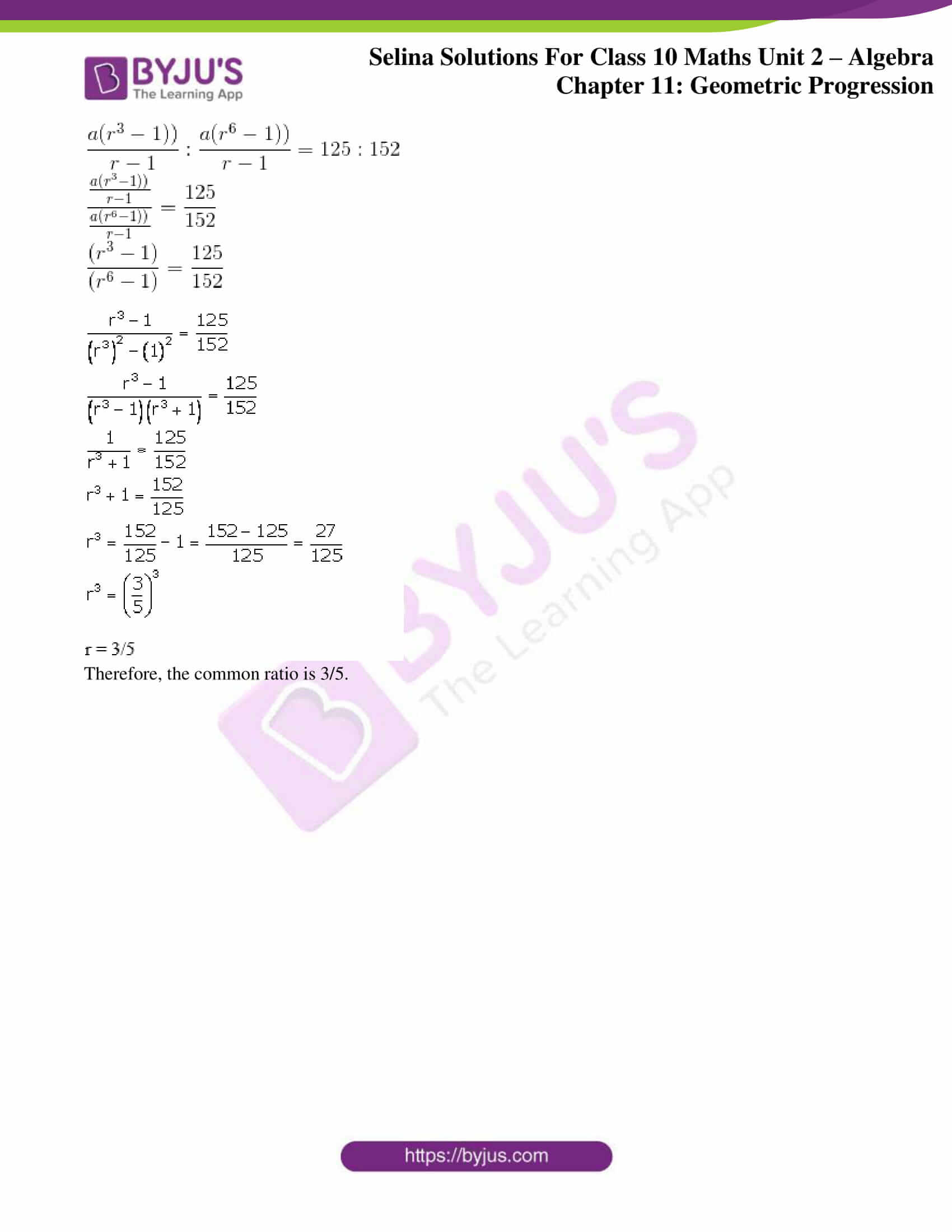 Selina Solutions Concise Mathematics Class 10 Chapter 11 Geometric Selina Solutions Concise Mathematics Class 10 Chapter 11 Geometric