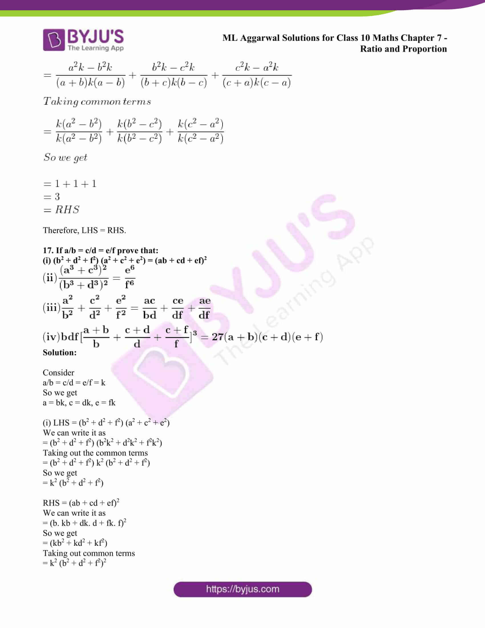 ML Aggarwal Solutions For Class 10 Maths Chapter 7 Ratio And Proportion ML Aggarwal Solutions For Class 10 Maths Chapter 7 Ratio And Proportion