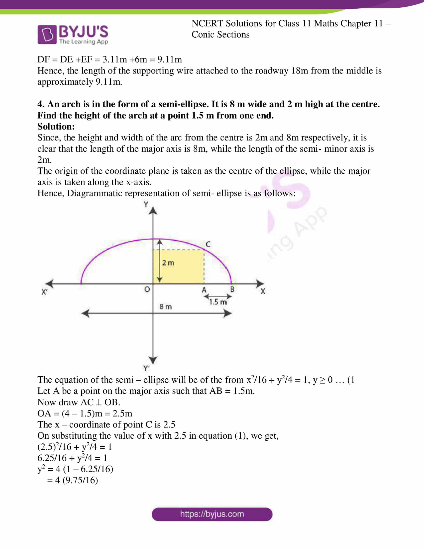 NCERT Solutions for Class 11 Maths Chapter 11 Conic Sections
