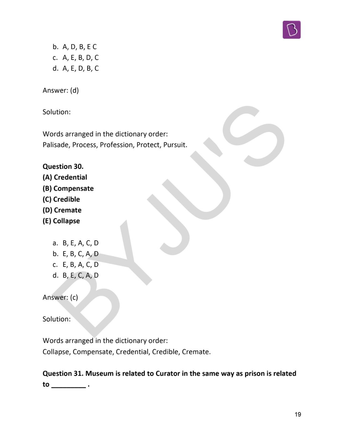 Haryana 2020-21 NTSE Stage 1 Answer Key & Question Paper With Solutions