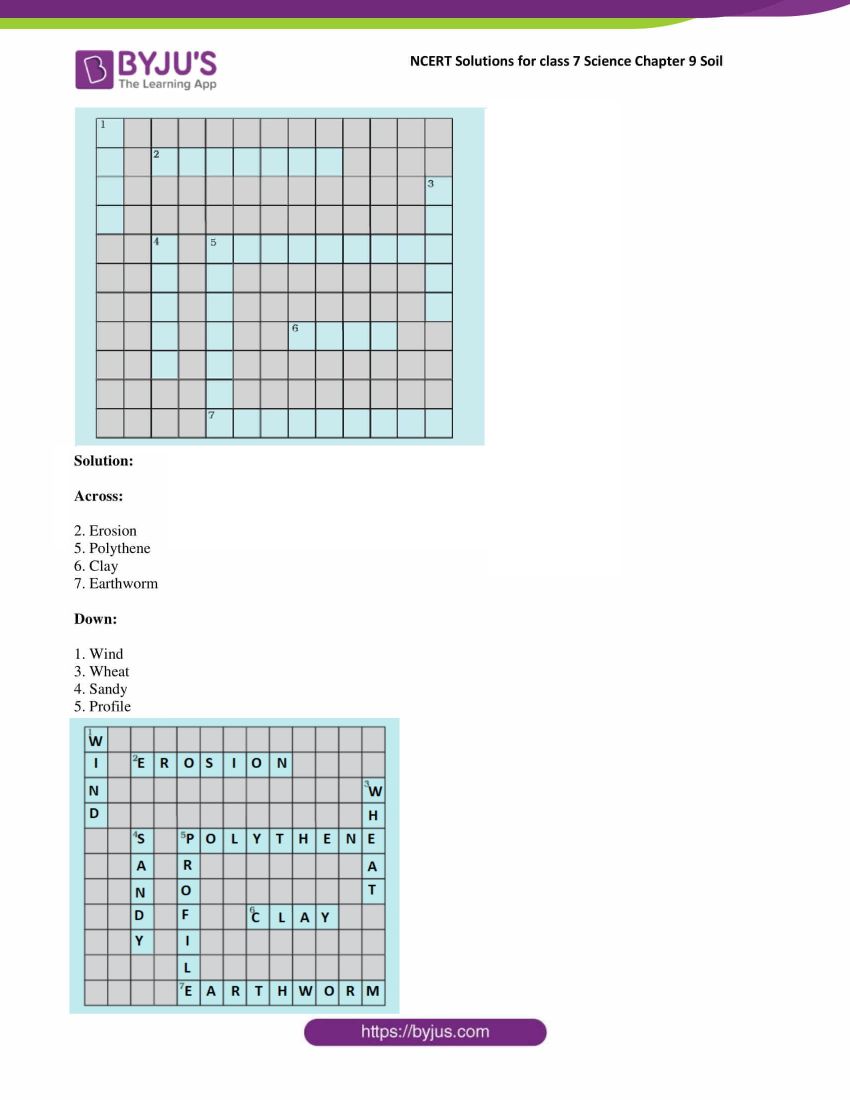 NCERT Solutions Class 7 Science Chapter 9 Soil : Get Free PDFs