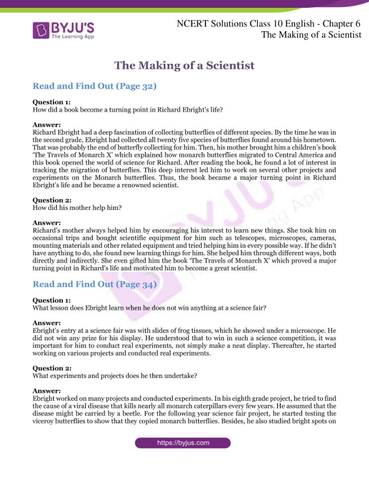 NCERT Solutions For Class 10 English Supplementary Chapter 6 - Download ...