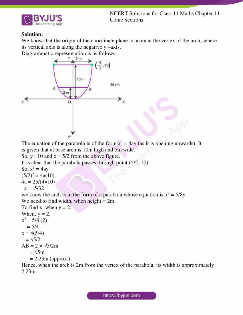 NCERT Solutions for Class 11 Maths Miscellaneous Exercise Chapter 11 Conic Sections Miscellaneous